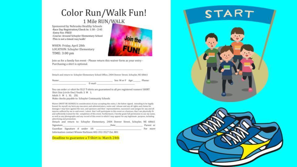 The Color Run/Walk | Schuyler Elementary School